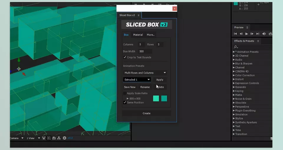 Aescripts - Sliced Box V3 Download v3.31 (Win, Mac)