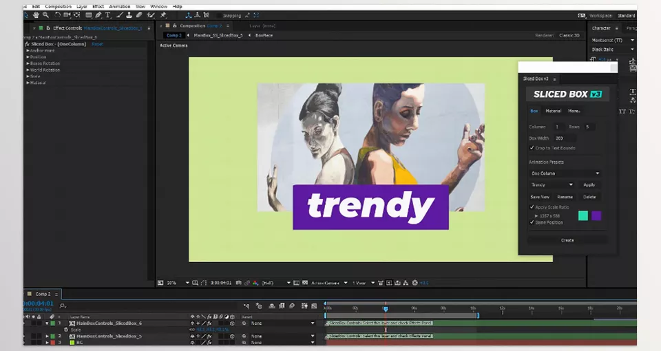 Aescripts - Sliced Box V3 Download v3.31 (Win, Mac)