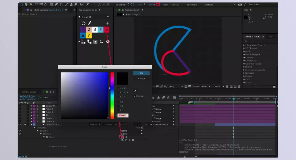 Aescripts - Ray Dynamic Color 2 Download v2.5.10 for AE (Win, Mac)