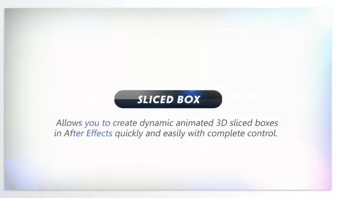 Aescripts - Sliced Box V3 Download v3.31 (Win, Mac)